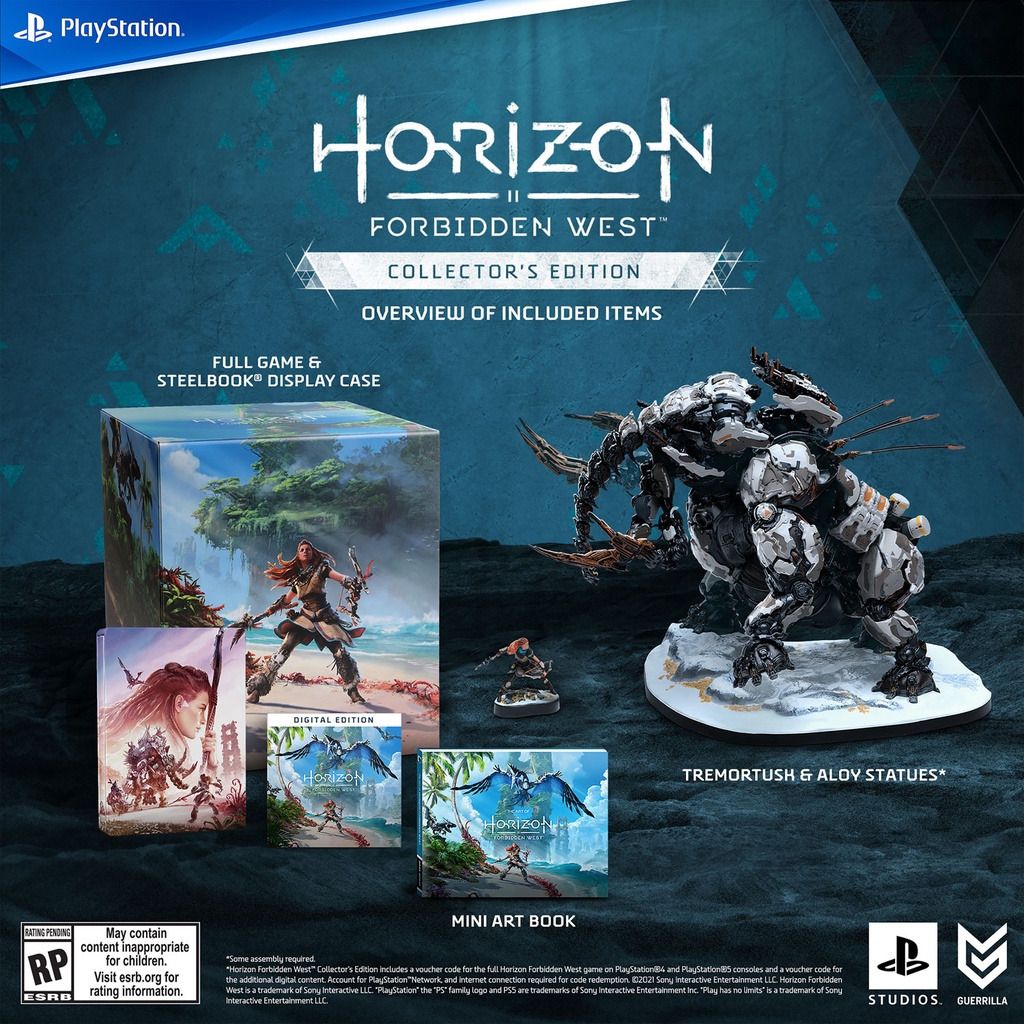 PlayStation 5 PS5 Console (Disc) + Horizon Forbidden West Collectors' Edition Bundle, Video ...
