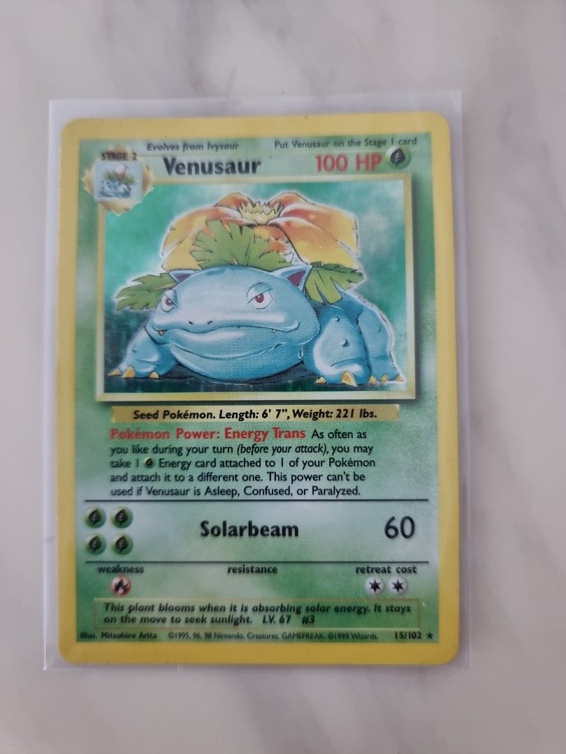 Pokemon Venusaur base set, Hobbies & Toys, Toys & Games on Carousell