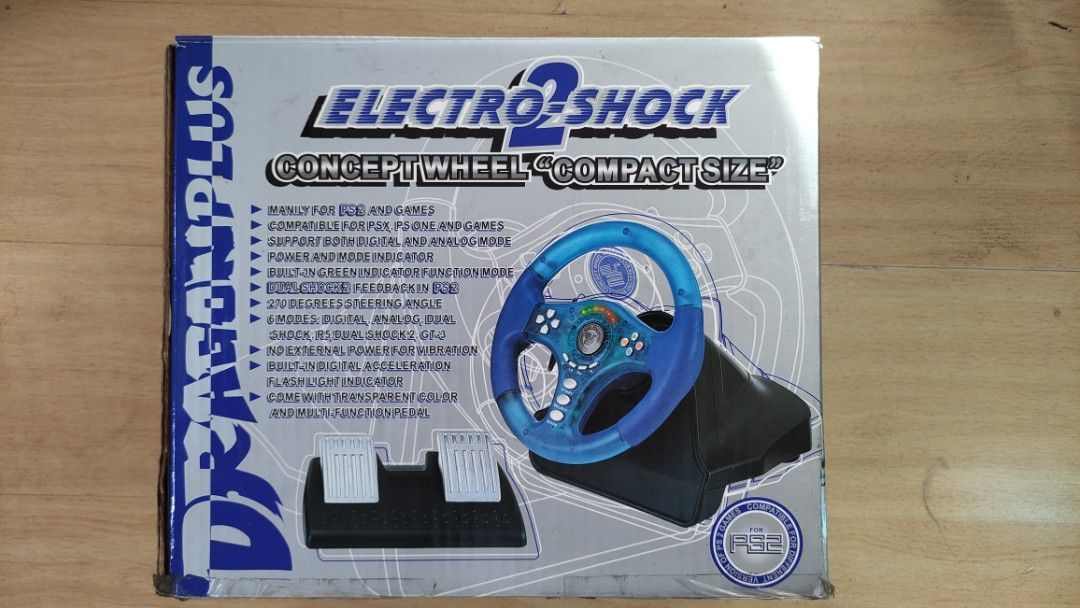 PS2 Racing Steering Wheel Controller, Video Gaming, Gaming Accessories ...
