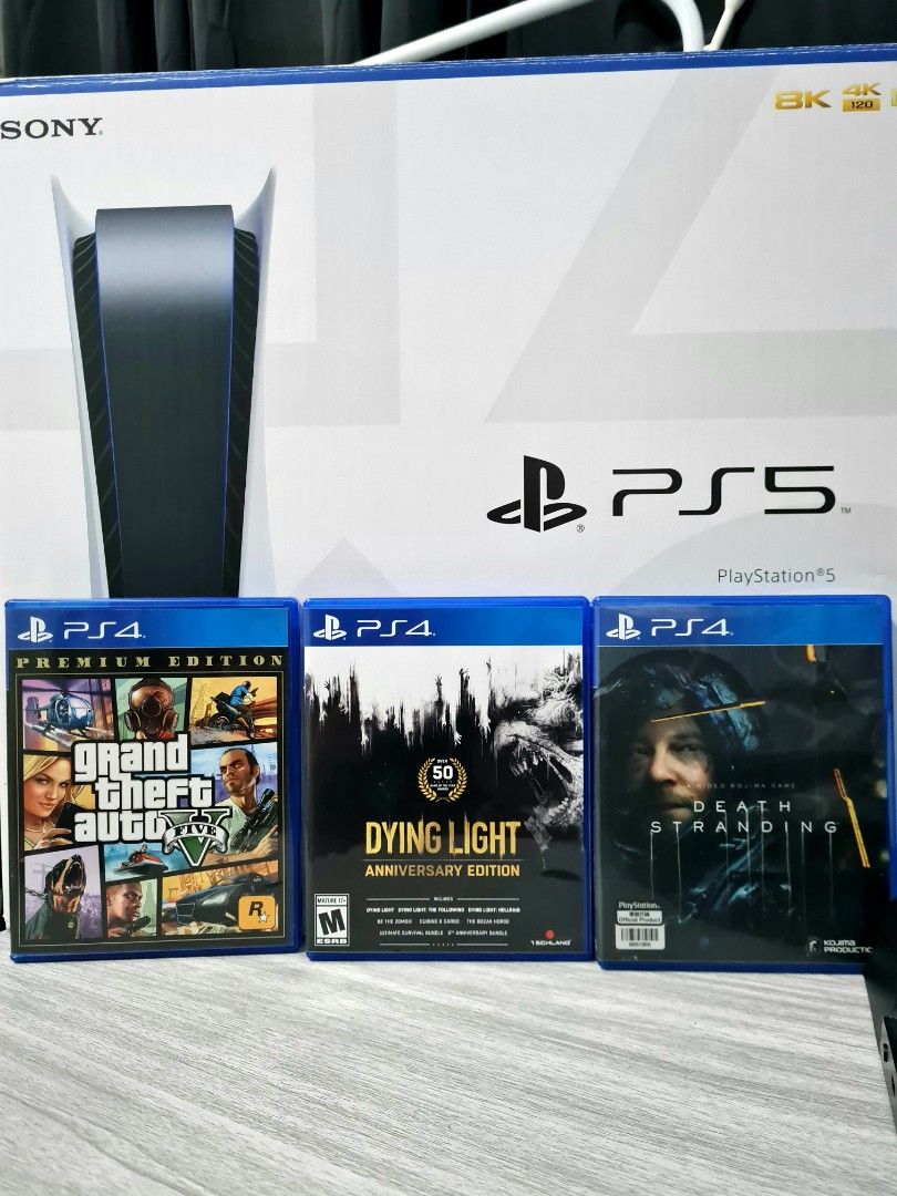 PS5 Disc Edition + Games + Multifunctional Cooling Stand - Brand new ...
