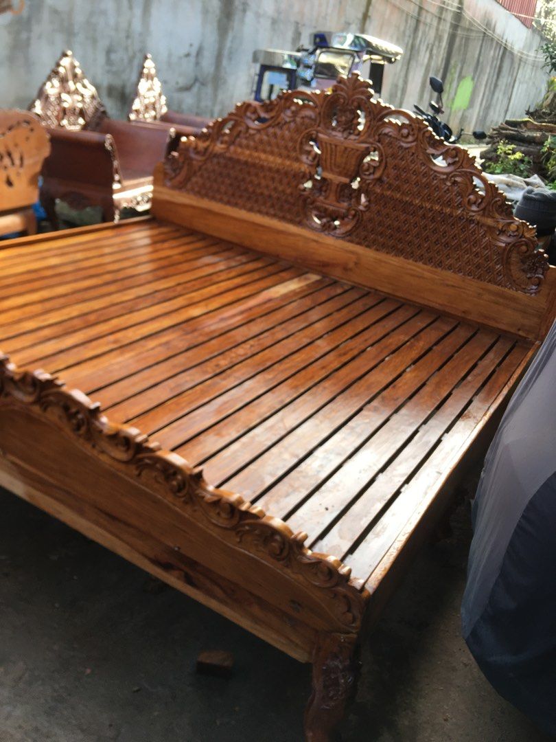 Pure narra bed frame, Furniture & Home Living, Furniture, Other Home ...