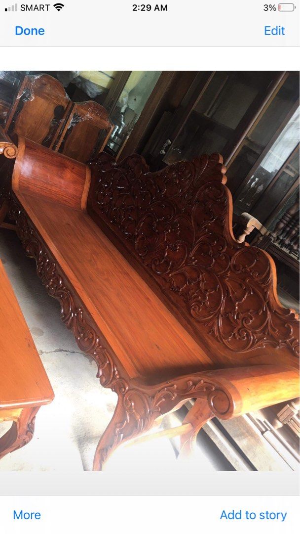 Pure narra sala set, Furniture & Home Living, Furniture, Sofas on Carousell