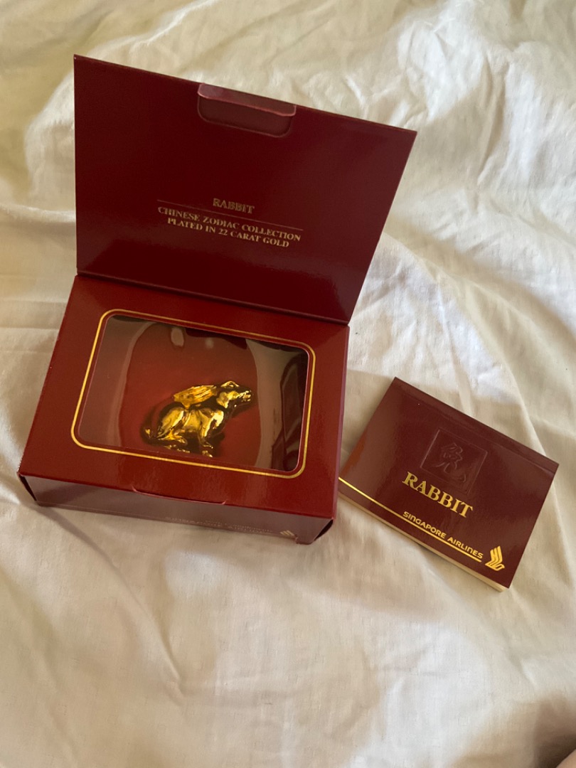 Rabbit Chinese Zodiac Collection 22k gold plated, Hobbies & Toys ...