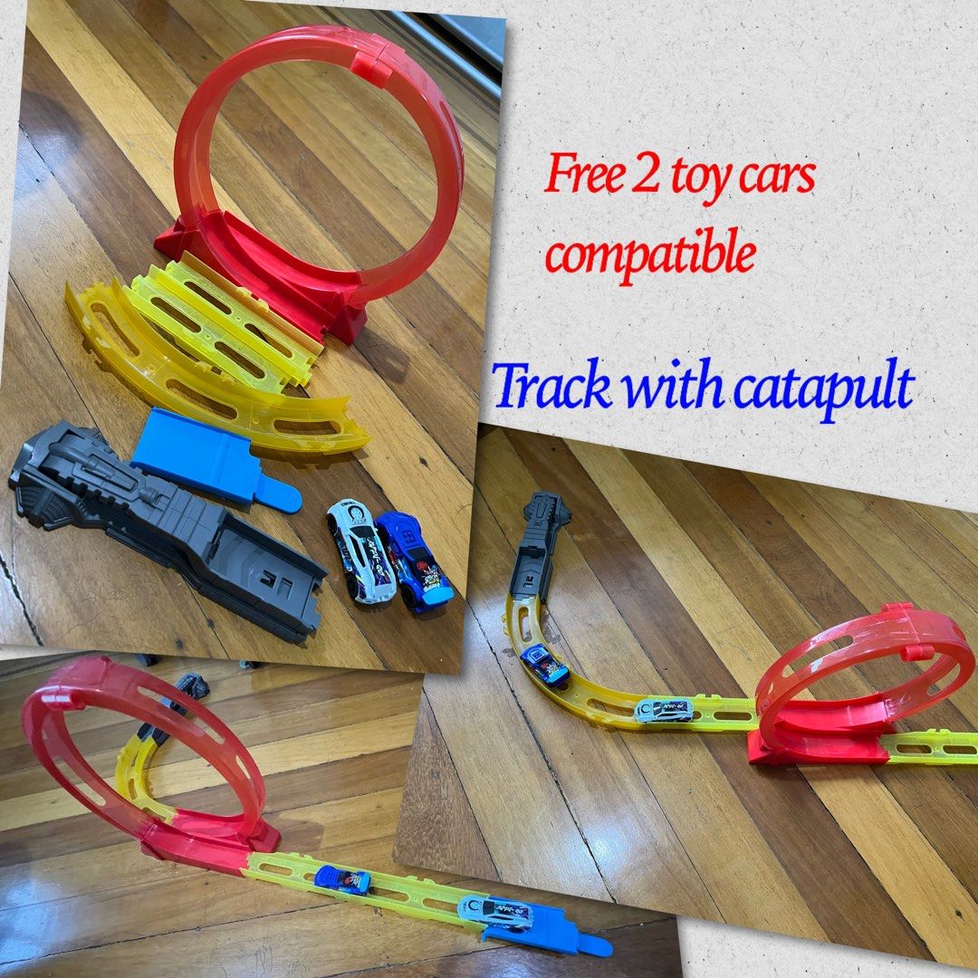 Race car with race loop track catapult plus 2 race cars, Hobbies & Toys ...