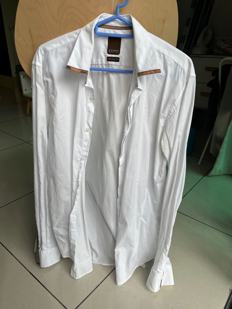Men - Raoul White Shirt, Men's Fashion, Tops & Sets, Formal Shirts on ...