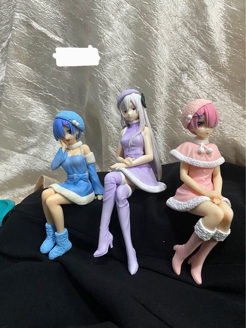 rem, ram and echidna snow princess noodle stopper, Hobbies & Toys, Toys ...