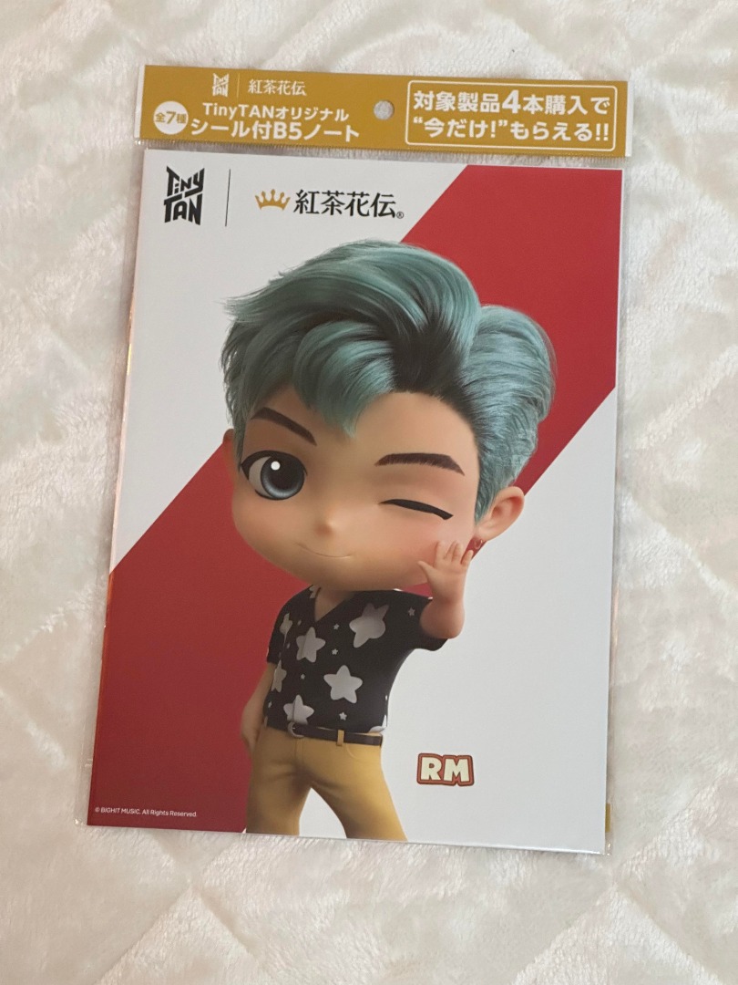 RM Namjoon BTS Tiny Tan Notebook and Sticker. Bought in Japan., Hobbies ...