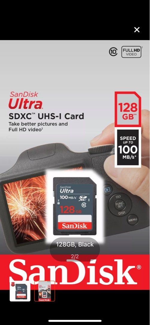 SanDisk Ultra SD 128gb, Mobile Phones & Gadgets, Mobile & Gadget ...