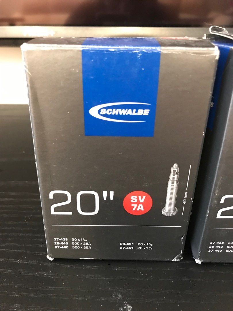 Schwalbe 20 inch tyre tube - 2x, Sports Equipment, Bicycles & Parts, Parts & Accessories on ...