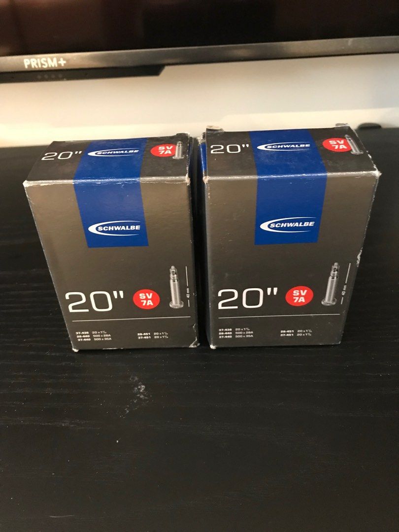 Schwalbe 20 inch tyre tube - 2x, Sports Equipment, Bicycles & Parts, Parts & Accessories on ...