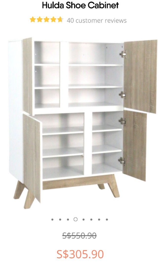 Shoe cabinet wood Hulda fortytwo, Furniture & Home Living, Furniture ...