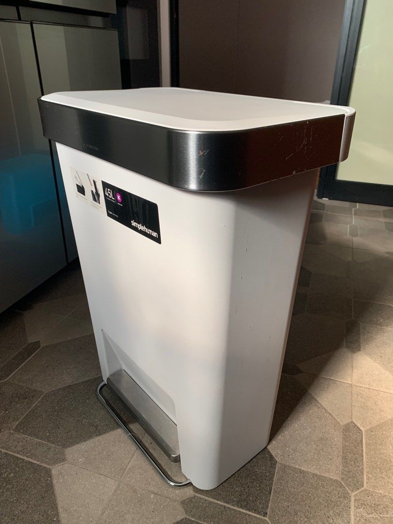 Simple Human dustbin 45L, Furniture & Home Living, Kitchenware ...