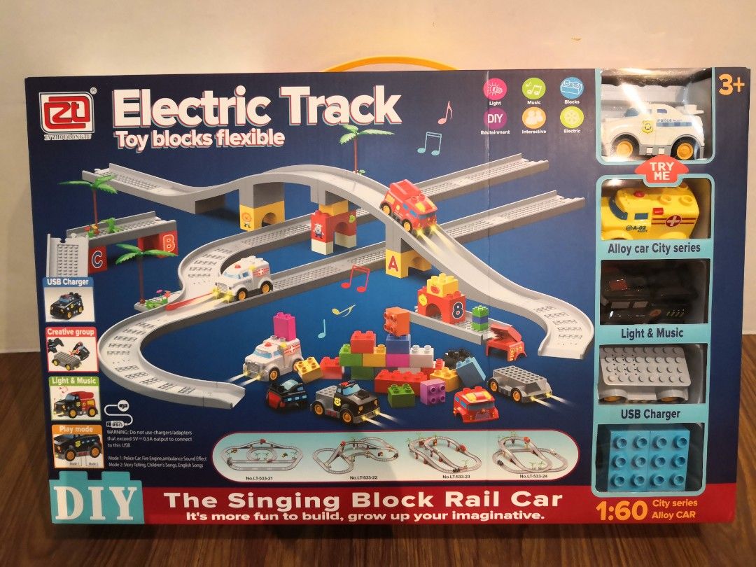 Singing block rail car track set, Hobbies & Toys, Toys & Games on Carousell