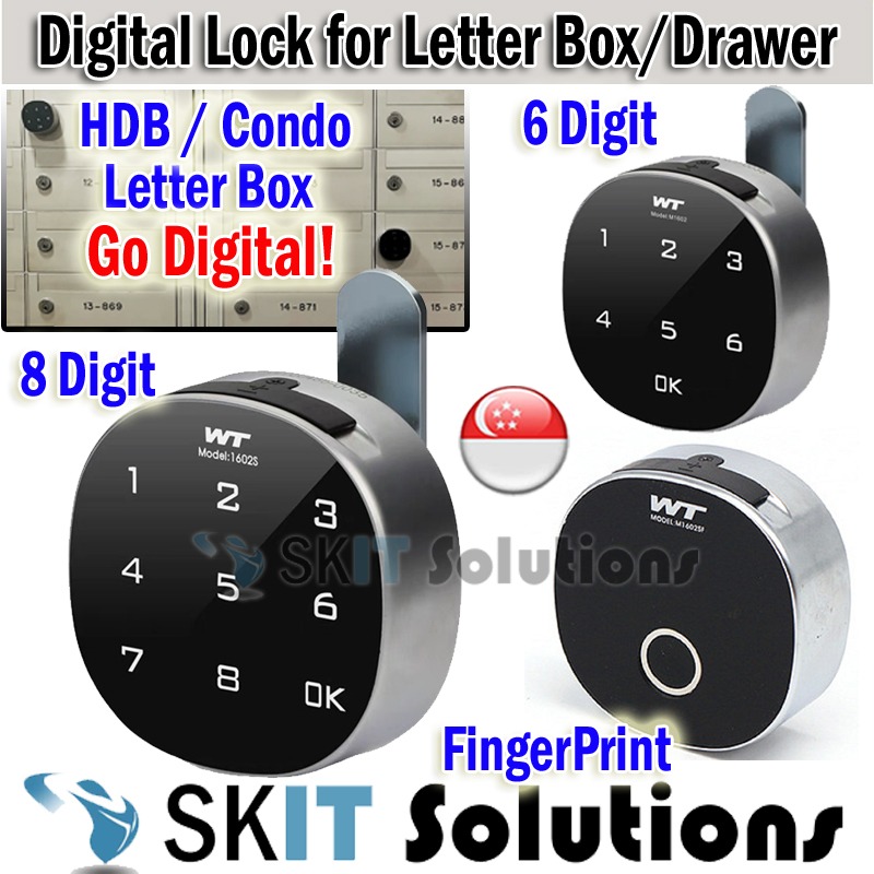 【SKIT SG】WT Smart Keyless Digital Password Lock Touchscreen Keypad ...