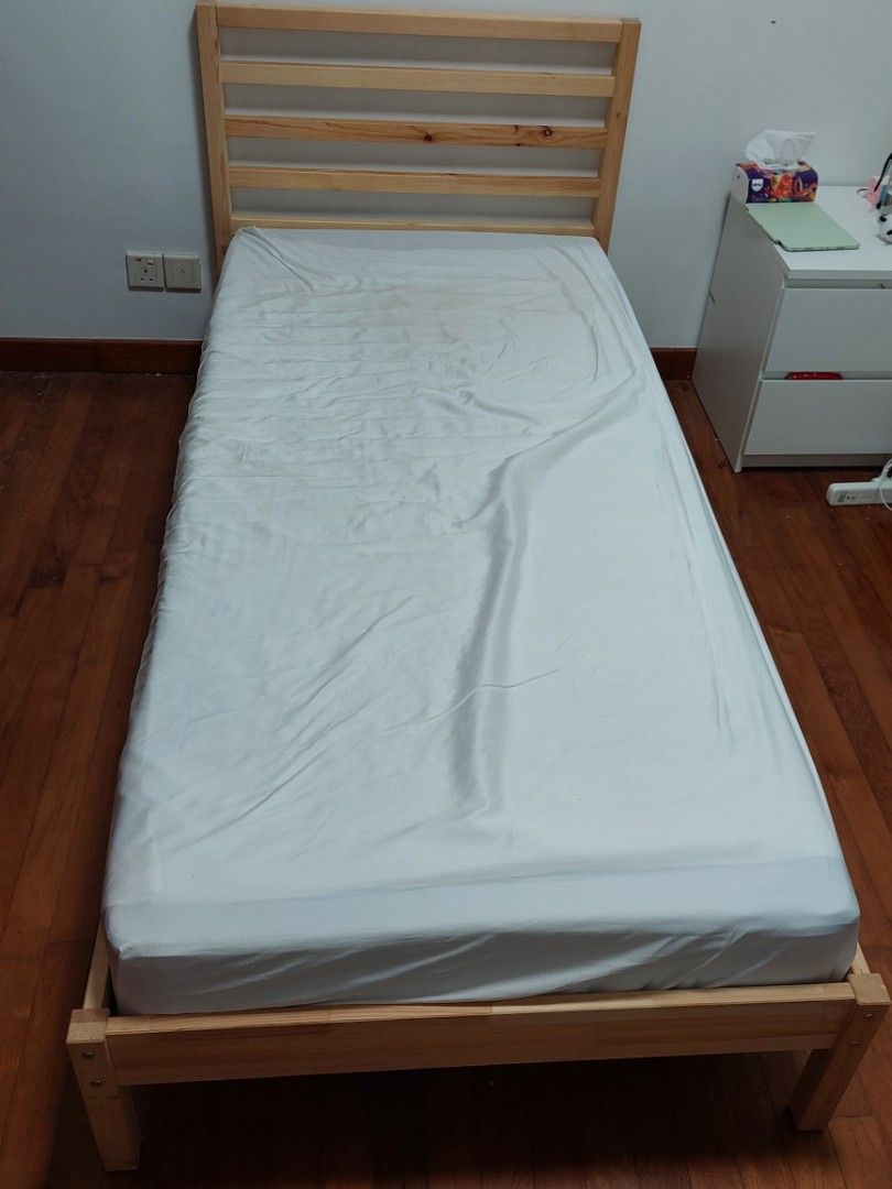 Standard single size bed frame, Furniture & Home Living, Furniture, Bed ...