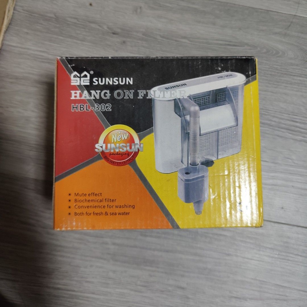 SunSun Aquarium Hang on filter, Pet Supplies, Homes & Other Pet Accessories on Carousell