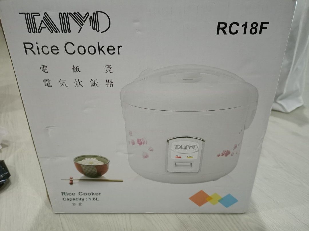 Taiyo RC18F Rice Cooker 1.8L, TV & Home Appliances, Kitchen Appliances ...