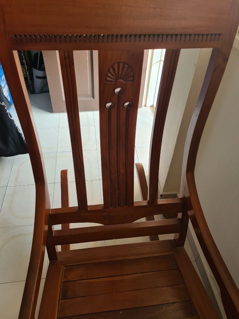 Taj Teak Rocking Chair, Furniture & Home Living, Furniture, Chairs on ...