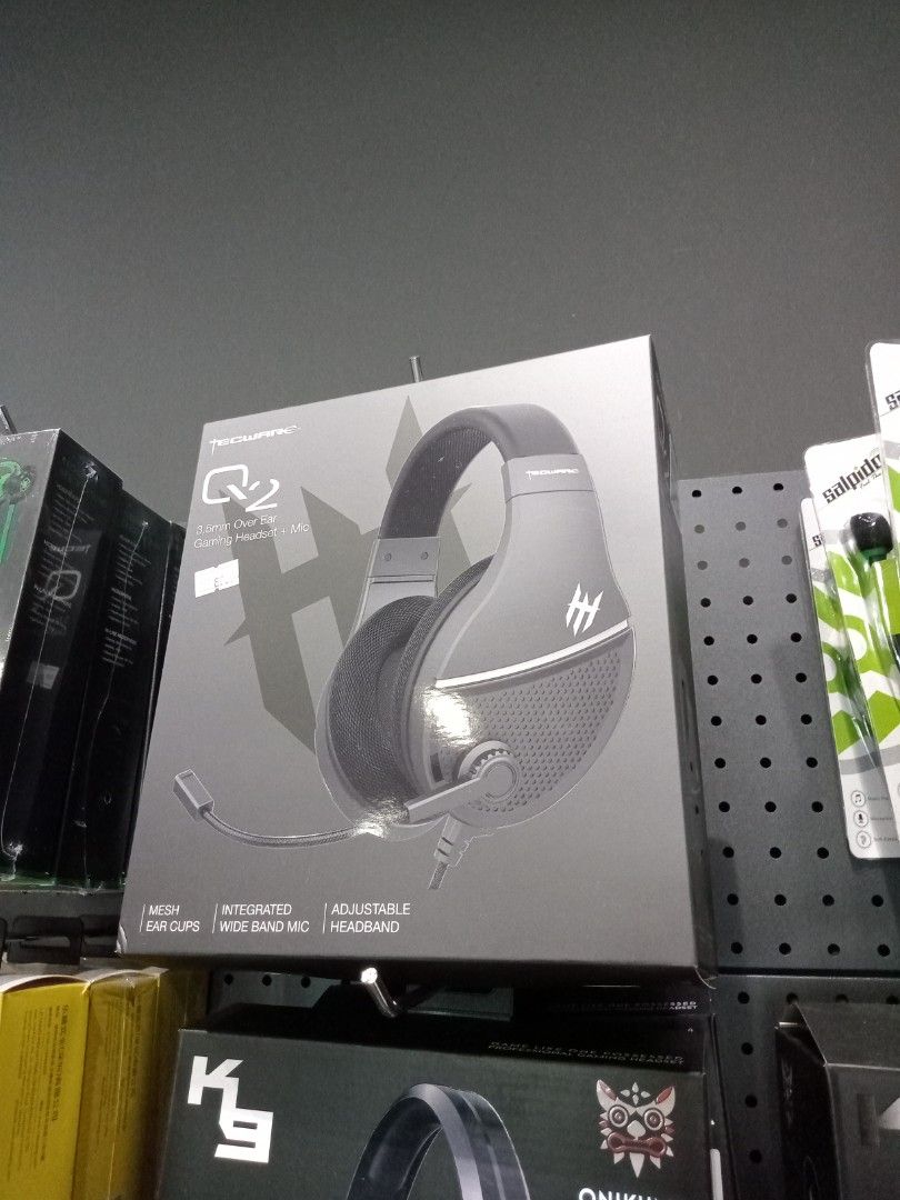 Tecware Q2 3.5mm Over Ear Gaming Headset + Mic, Audio, Headphones ...