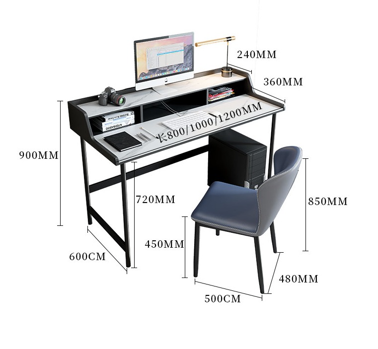 TOP Sintered Stone Computer Table Study Table, Furniture & Home Living ...