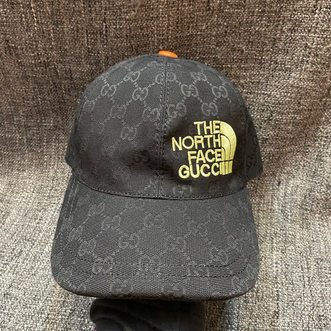 Topi gucci x TNF, Fesyen Pria, Aksesoris, Topi di Carousell