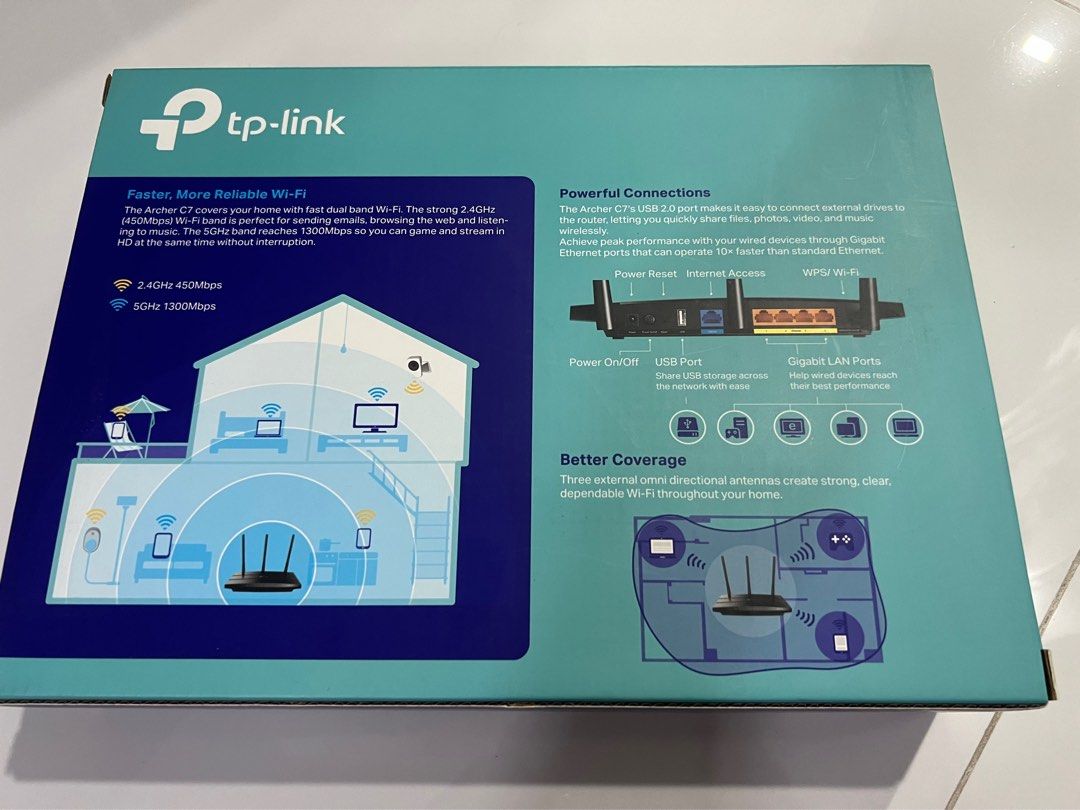 Tp-link AC 1750 wireless dual band gigabit router, Computers & Tech ...