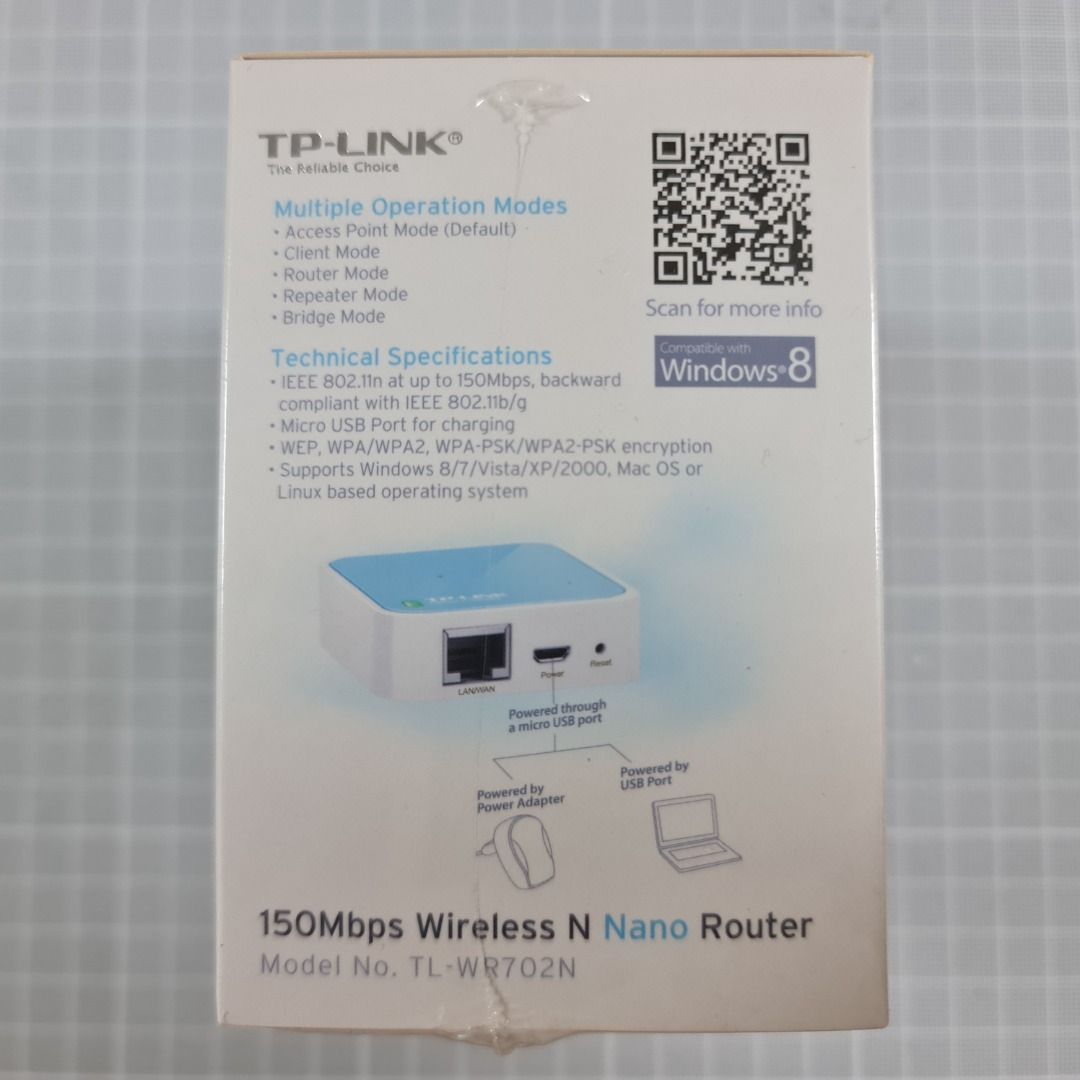 TP-Link TL-WR702N 150Mbps Wireless N Nano Router, Computers & Tech ...