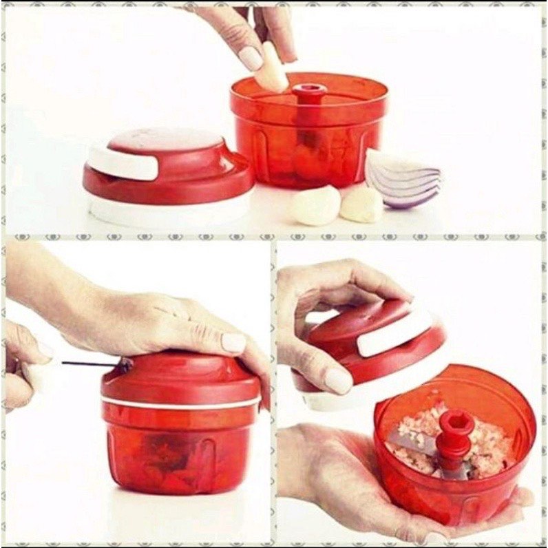 Tupperware turbo chopper red(1), Furniture & Home Living, Kitchenware ...