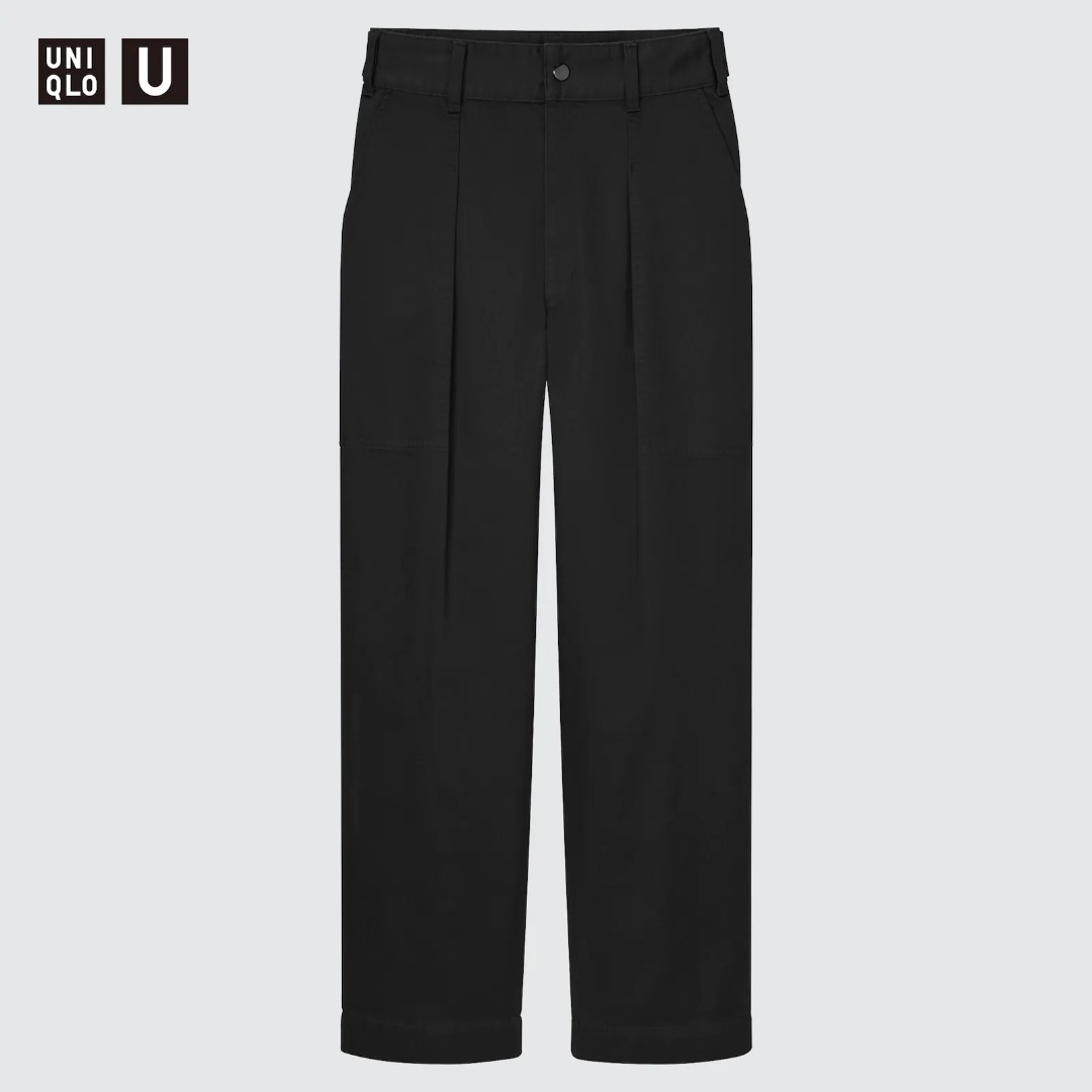 Uniqlo U Baker Pants in Black, Women's Fashion, Bottoms, Other Bottoms on Carousell