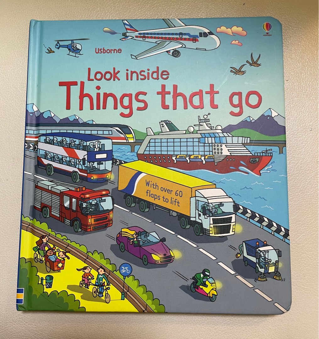 Usborne Look inside Things that go （flaps to lift) , 興趣及遊戲, 書本 & 文具, 小說 ...