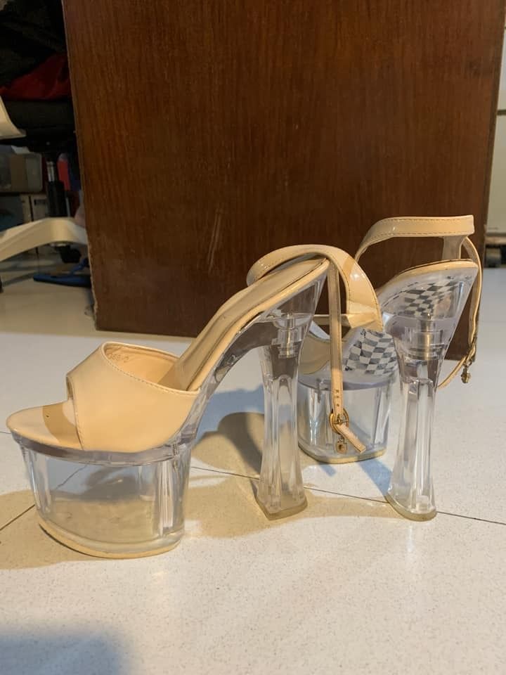 Venus Pageant Glass Heels, Women's Fashion, Footwear, Heels on Carousell
