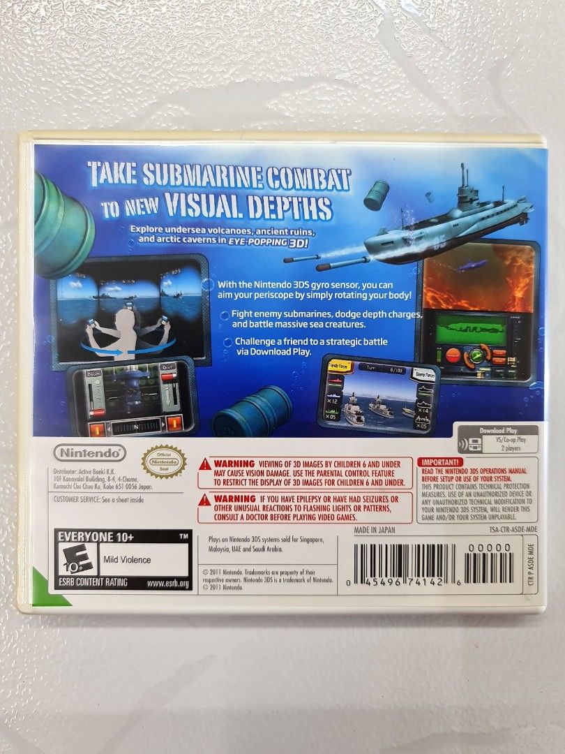 Video Game for Nintendo 3DS : Steel Diver *Used* (Nintendo / Everyone ...