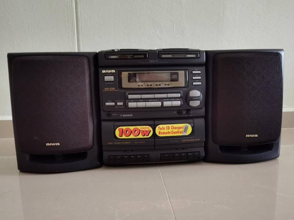 Vintage Retro 80s Aiwa Hifi Aiwa Radio Boombox Cassette Player CD ...