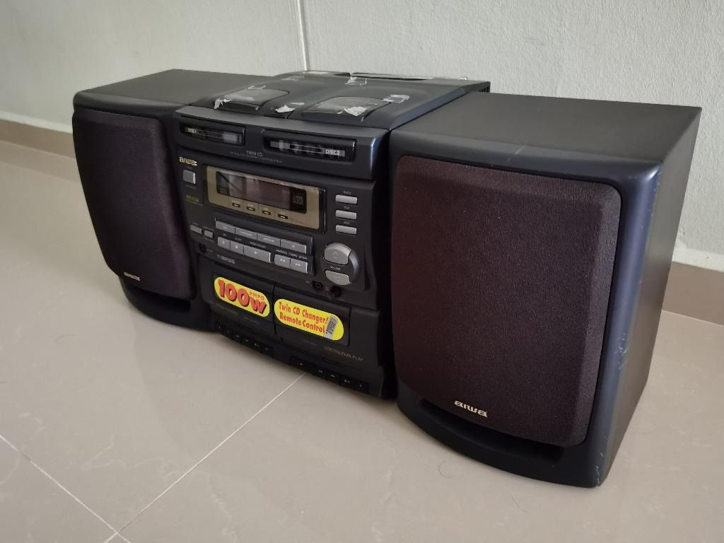 Vintage Retro 80s Aiwa Hifi Aiwa Radio Boombox Cassette Player CD ...