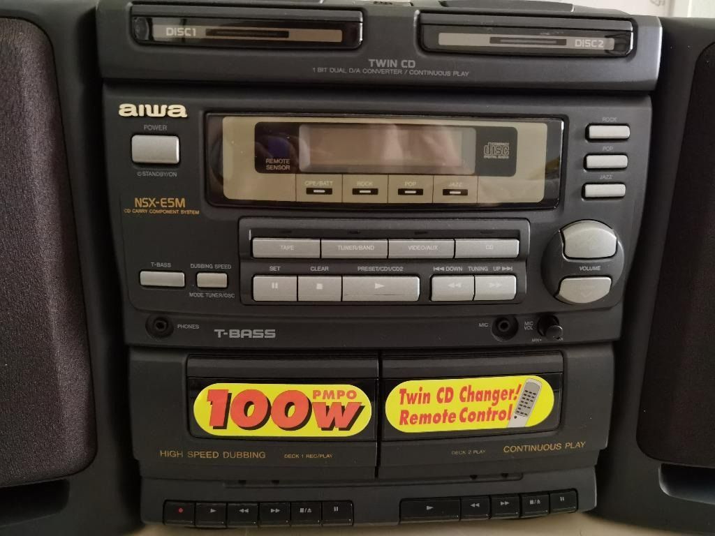 Vintage Retro 80s Aiwa Hifi Aiwa Radio Boombox Cassette Player CD