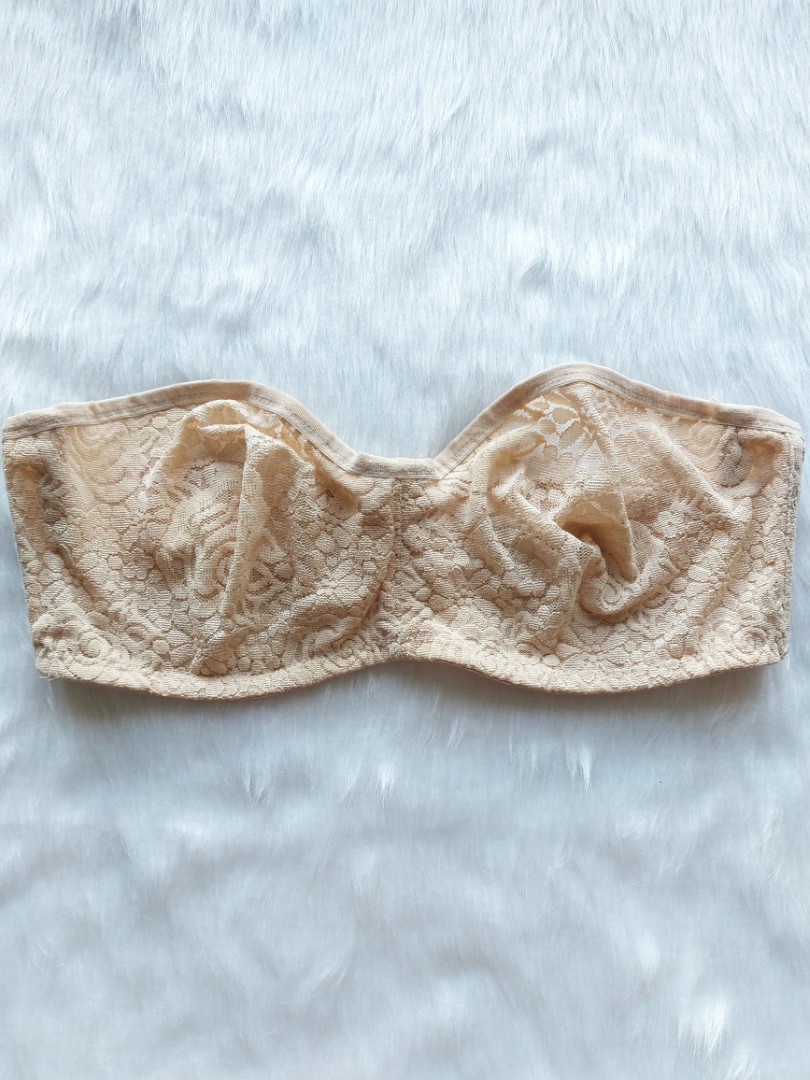 Wacoal beige lace tube bra, Women's Fashion, Undergarments & Loungewear ...