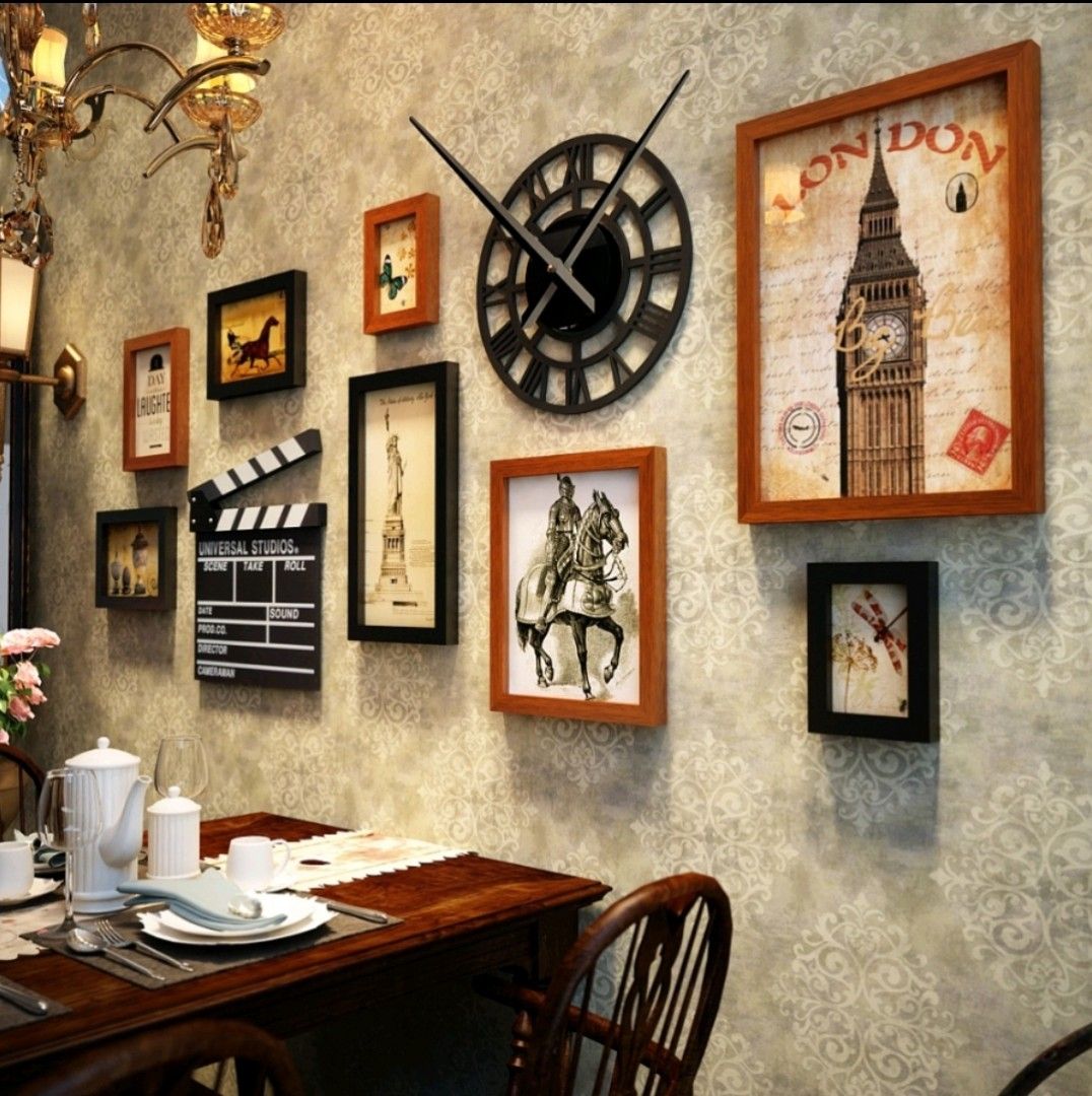 vintage wall frame set (10pcs), Furniture & Home Living, Home Decor ...