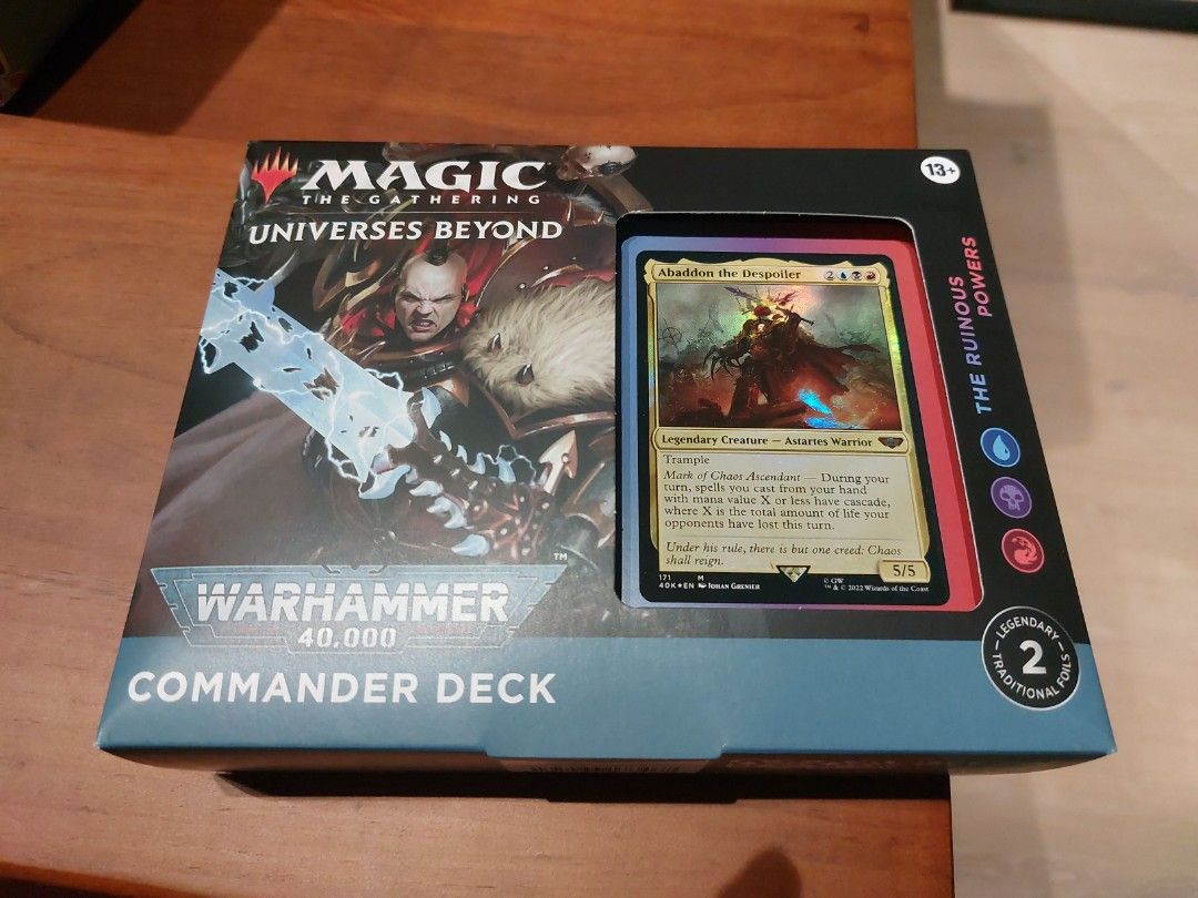 Warhammer 40k MTG commander edh precon ruinous powers, Hobbies & Toys ...