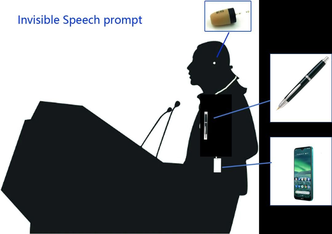 Invisible Wireless Micro Earpiece Audio Prompter (with Bluetooth Pen ...
