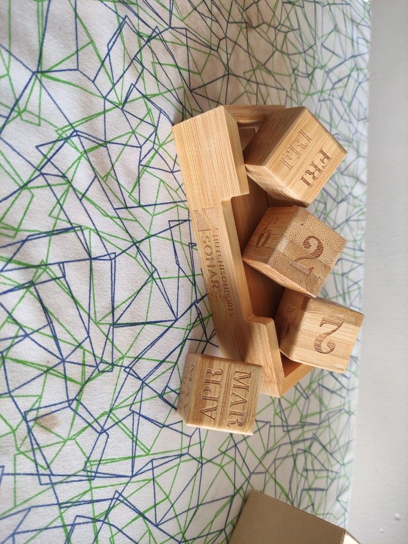 Wooden Physical Calendar - All Year around, Hobbies & Toys, Stationery ...