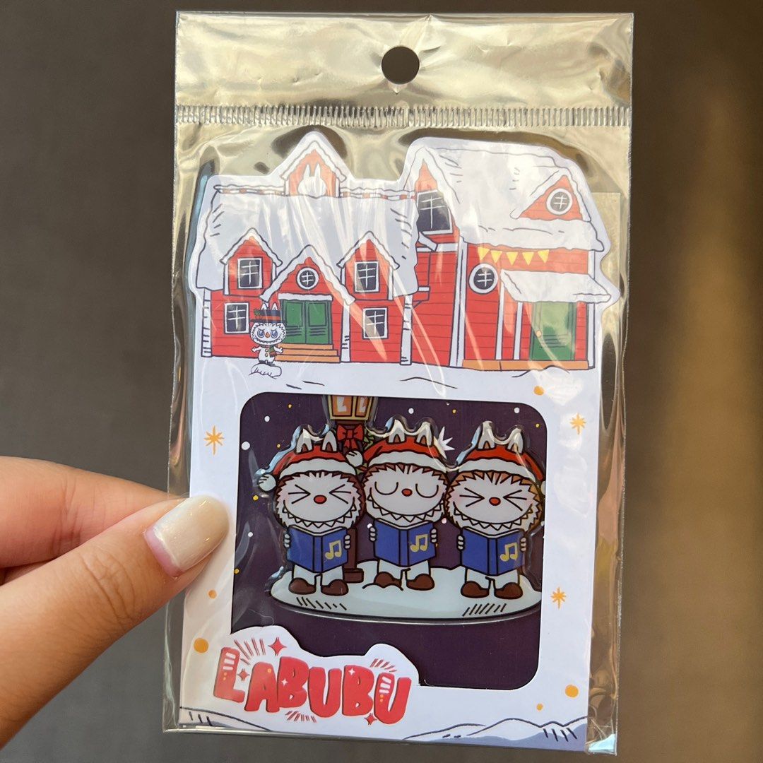 [WTS] POPMART Skullpanda & Labubu Christmas card and sticker, Hobbies ...