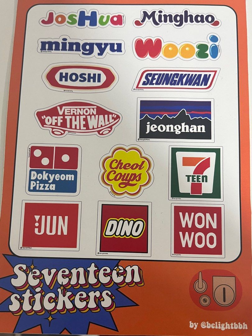 [wts] seventeen fanmade sticker, Hobbies & Toys, Memorabilia ...