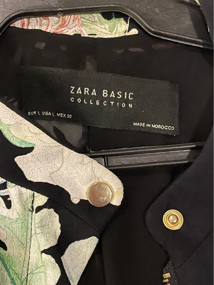 Zara Floral Jacket, Women's Fashion, Coats, Jackets and Outerwear on Carousell