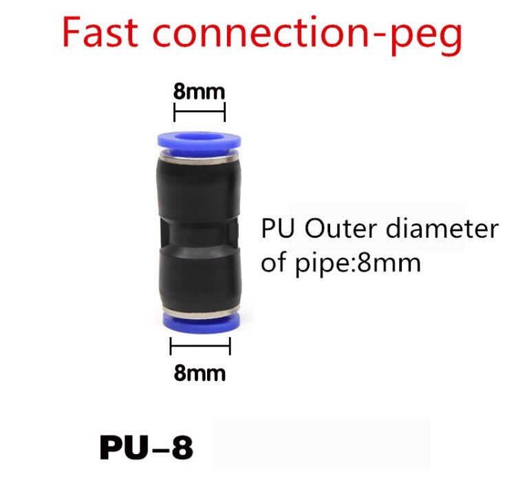 10pcs Pneumatic joint PU PG straight Fitting connecting outer diameter 8mm, TV & Home Appliances ...