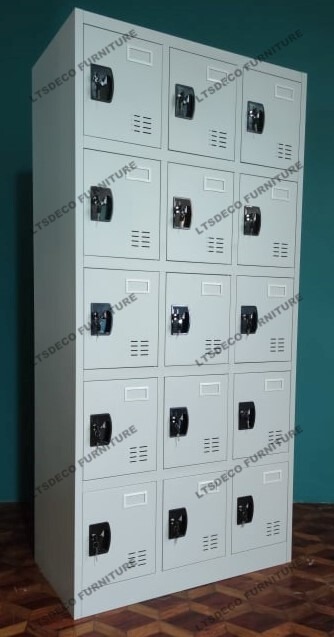 15 DOOR STEEL LOCKER OFFICE PARTITION FURNITURE, Furniture & Home ...