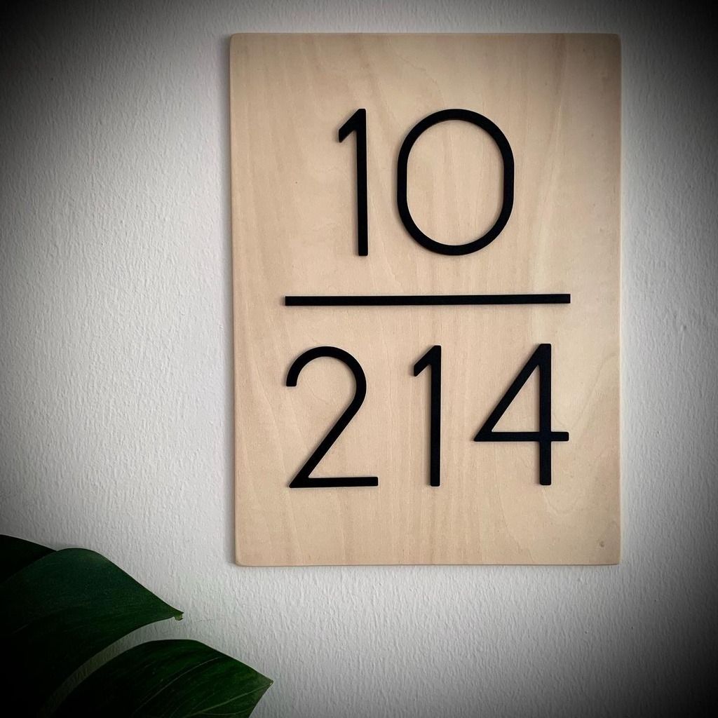 3D Acrylic Door Unit Number/ Office Unit Number, Furniture & Home ...