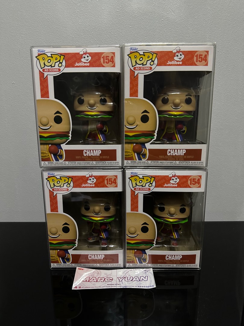 Champ Jollibee funko Pop #154 , Hobbies & Toys, Toys & Games on Carousell
