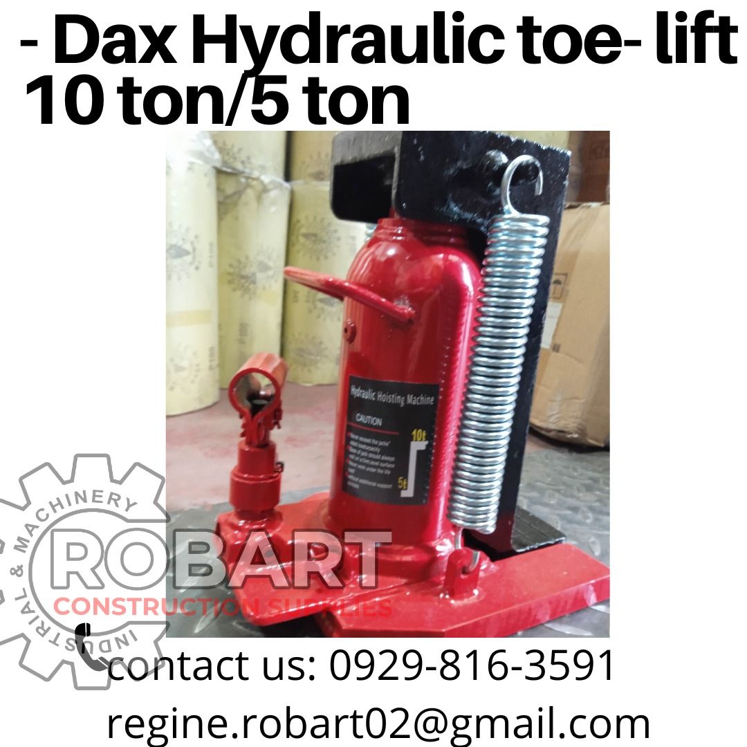 - Dax Hydraulic toe- lift 10 ton/5 ton, Commercial & Industrial ...