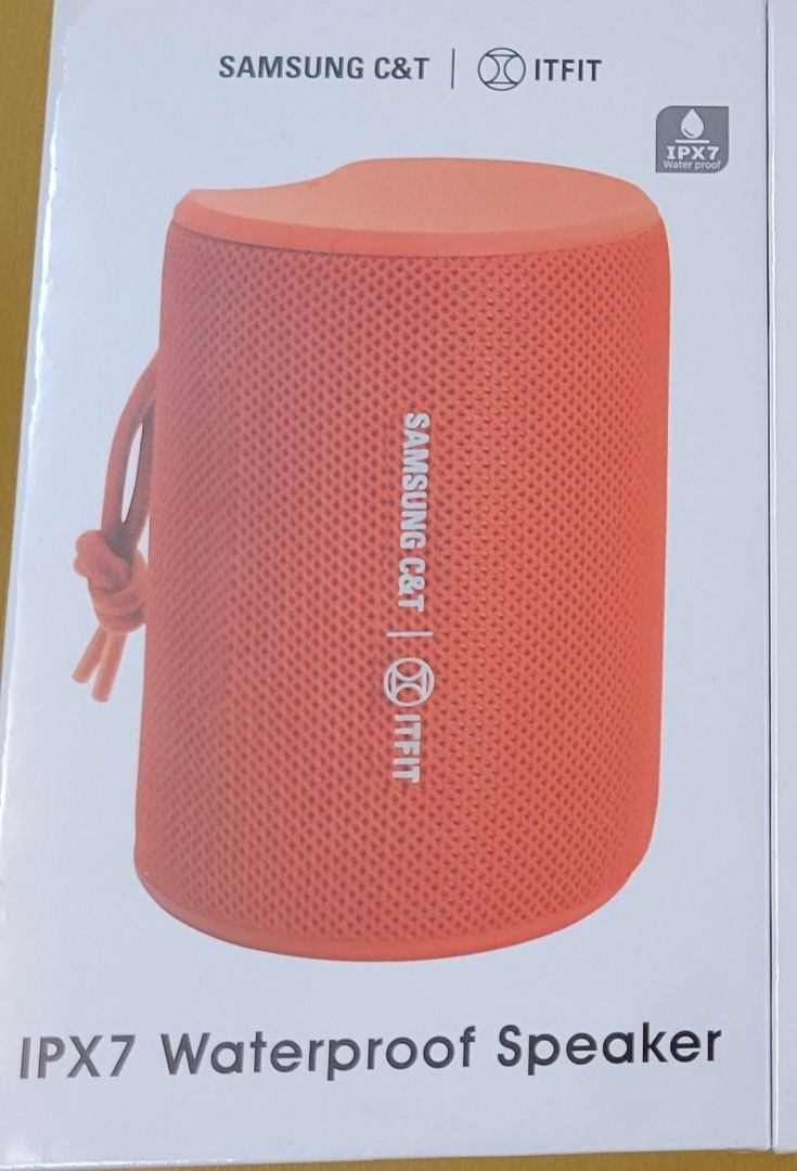 全新 Samsung C&T ITFIT IPX7 Waterproof Speaker 藍牙 防水 喇叭 橙色, 音響器材 ...
