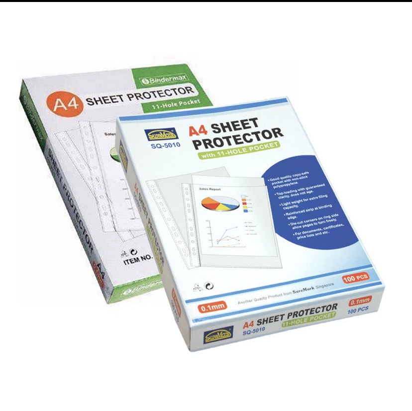 A4 sheet protector 0.1mm 180 PCs, Hobbies & Toys, Stationery & Craft ...